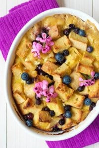 Healthy Lemon Blueberry Breakfast Strata {Gluten Free} - Recipes to Nourish