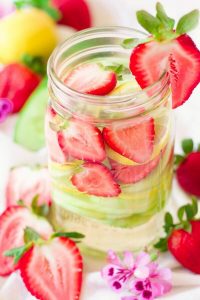 Strawberry Cucumber Lemon Water | Recipes to Nourish