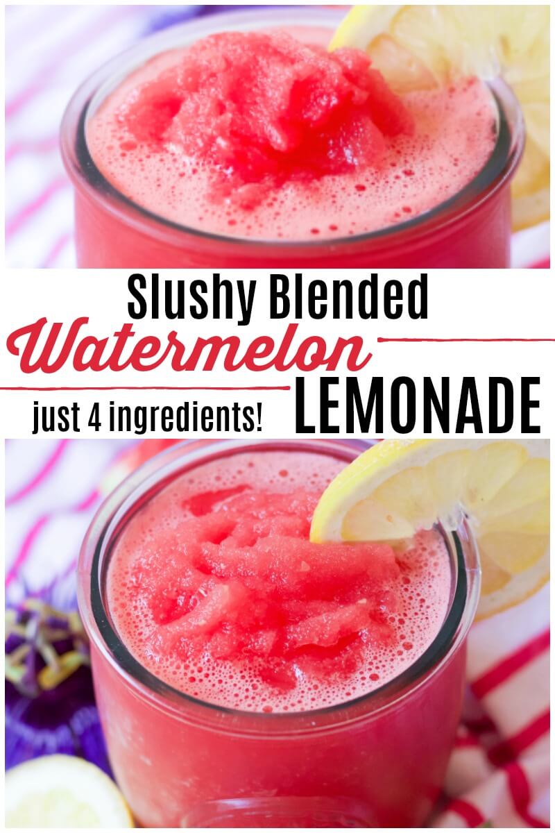 Slushy Blended Watermelon Lemonade - Recipes to Nourish