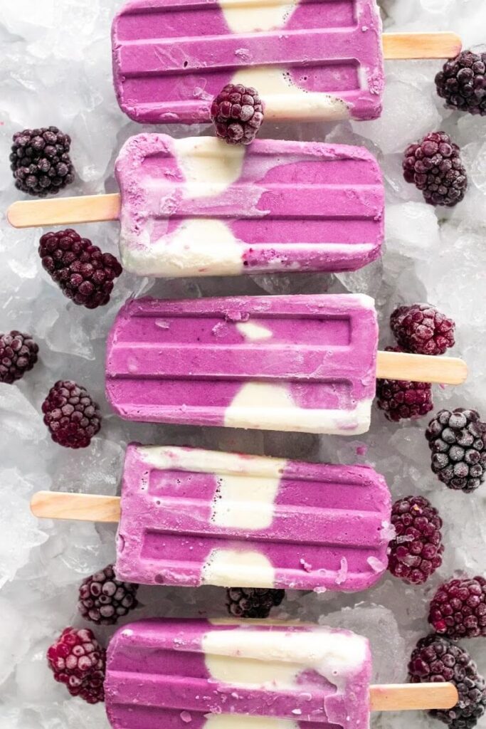 Blackberry Cheesecake Popsicles | Recipes to Nourish