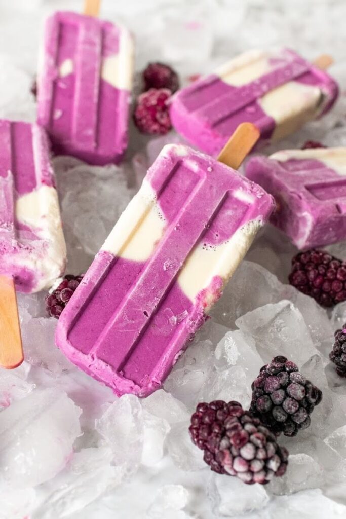 Blackberry Cheesecake Popsicles | Recipes to Nourish
