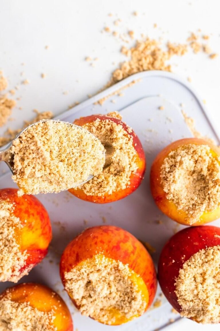 Instant Pot Stuffed Peaches (real food, gluten-free) | Recipes to Nourish