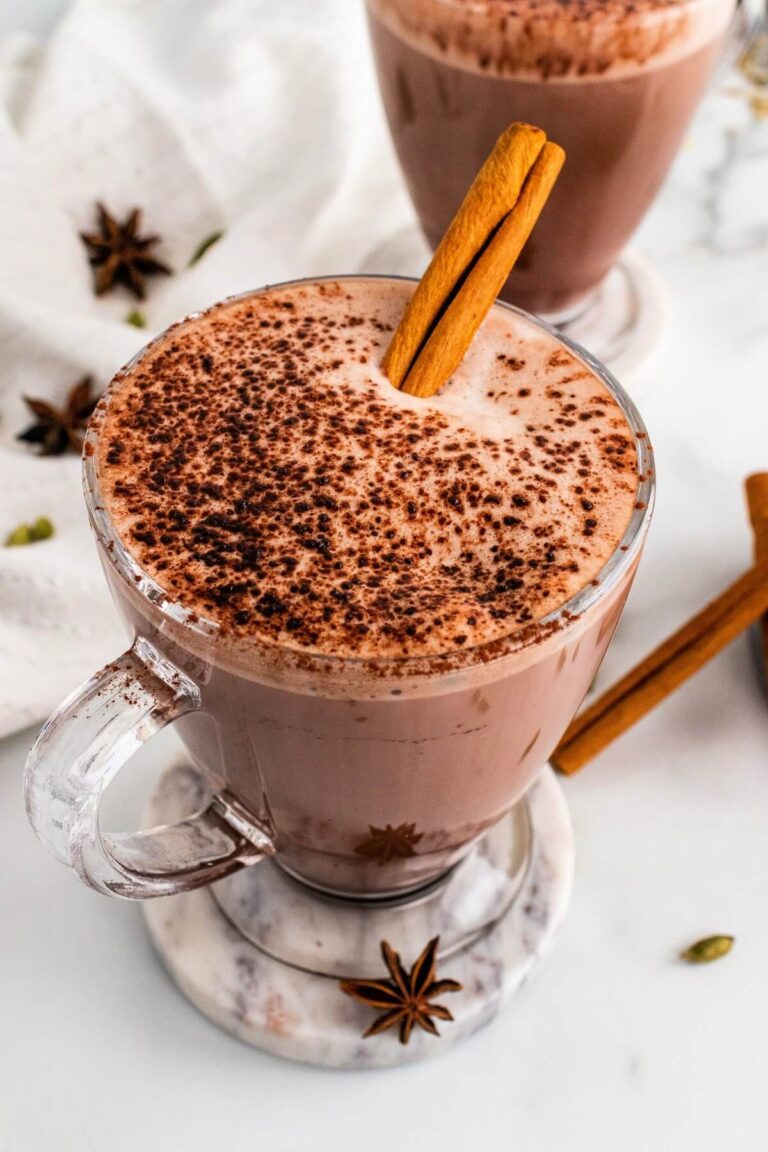 Honey Sweetened Chai Hot Chocolate | Recipes to Nourish